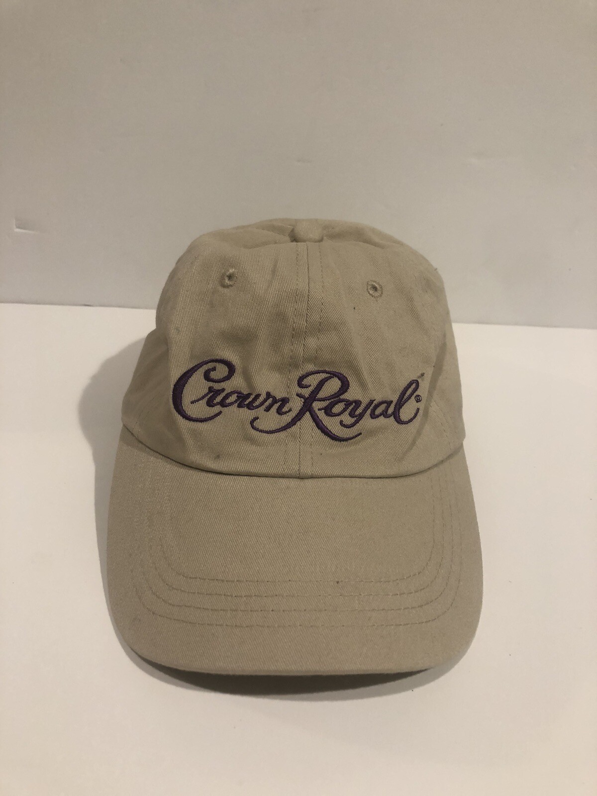 Vtg Crown Royal Hat Cap Snap Back Trucker Tan Purple One Size Vonpok | eBay