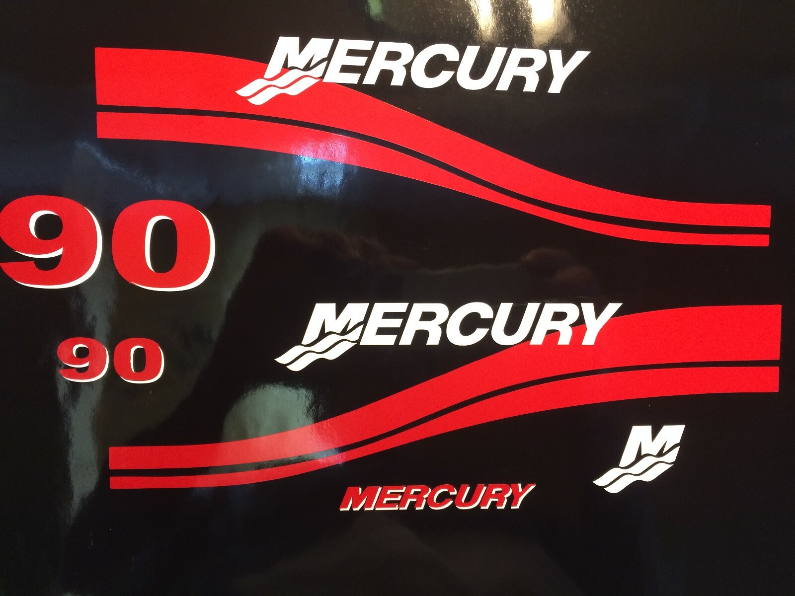 Mercury Outboard decals stickers Marine Vinyl set 25 - 90 hp Free USA ...