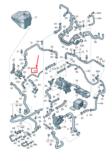 Genuine Audi Pipe 059121044F OEM for sale online | eBay