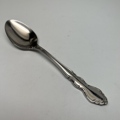 Vintage ONEIDA HEIRLOOM "DOVER" Stainless TEASPOON 6"- Cube Mark - Glossy Finish | eBay