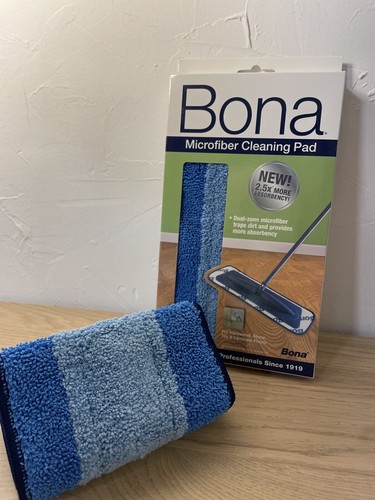 2 Original Bona Microfiber Cleaning Pad for Multi-Surface Floors Blue ...
