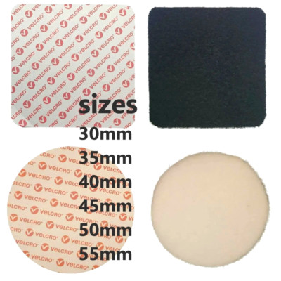 Self Adhesive VELCRO ® Sticky Pads PS14 Hook & Loop Discs Square 30mm ...
