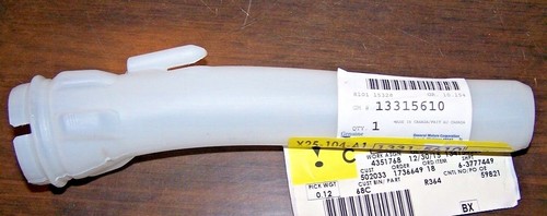 GM OEM GENUINE FILLER TUBE for WINDSHIELD WASHER SOLVENT - 13315610 ...