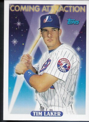 1993 Topps Baseball #816 Coming Attraction Tim Laker RC Montreal Expos ...