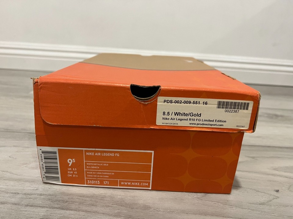 Nike Air Legend Ronaldinho White Gold R10 FG soccer cleats boots ...