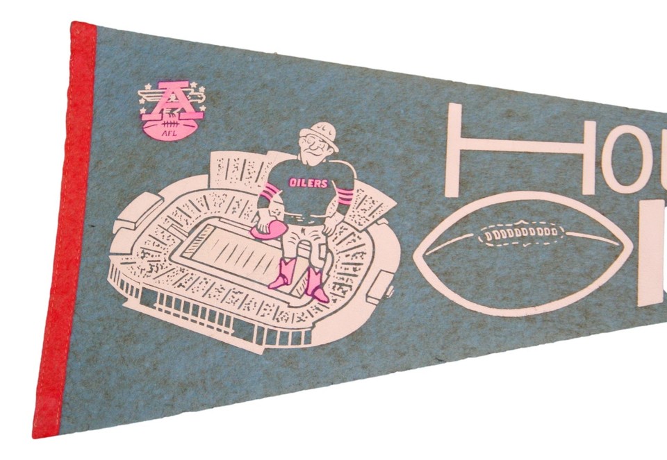 Vintage 1960's Houston Oilers 29" Pennant AFL | eBay