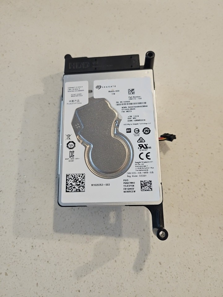 SEAGATE BARRACUDA 1TB 2.5" HARD DRIVE ST1000LM049 7200RPM 2GH172-020 ...