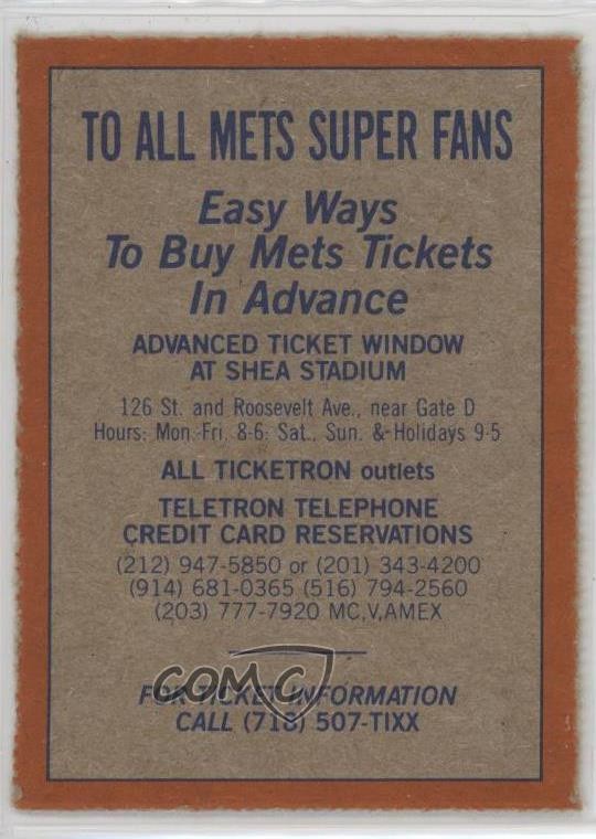 1986 New York Mets Super Fan Club Team Sheets Singles 1986 Member | eBay