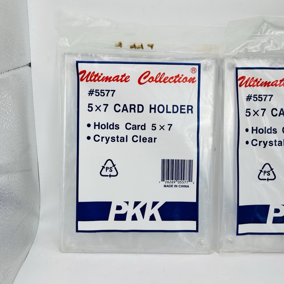 PKK Ultimate Collection Clear Card Holders (2) 5x7 #5577 w/ Screws NEW ...