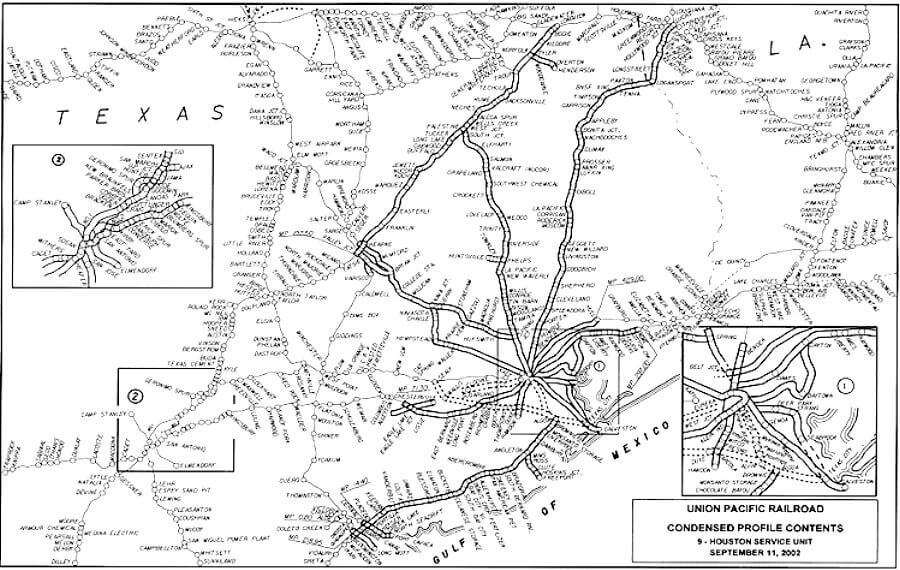 Union Pacific Houston Service Unit track chart 2002 - PDF on CD ...