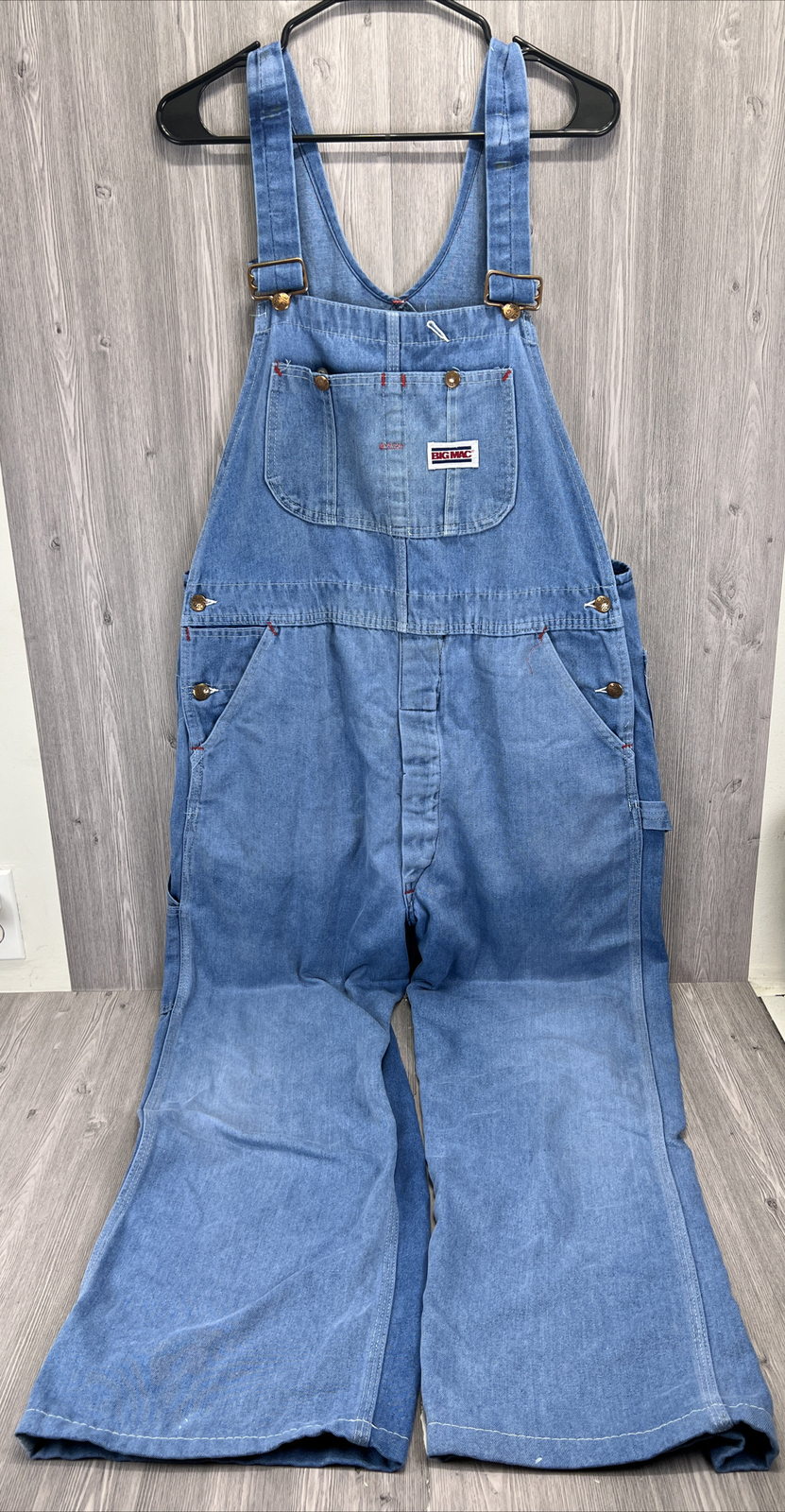Vintage Big Mac Overalls Denim Blue Square Back Made … - Gem