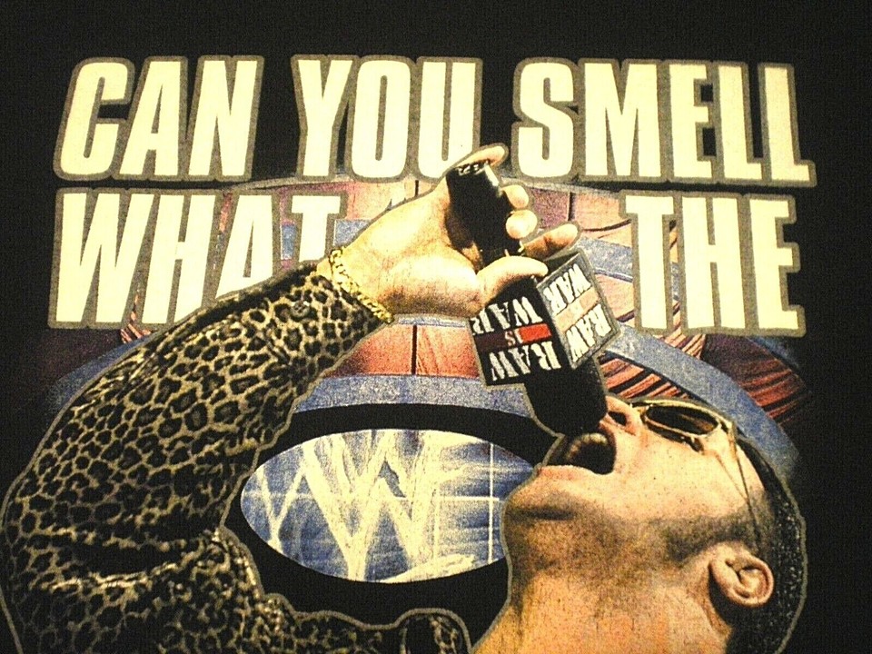 Dwayne Johnson CAN YOU SMELL WHAT THE ROCK IS COOKIN' ? Vtg 2001 (L ...