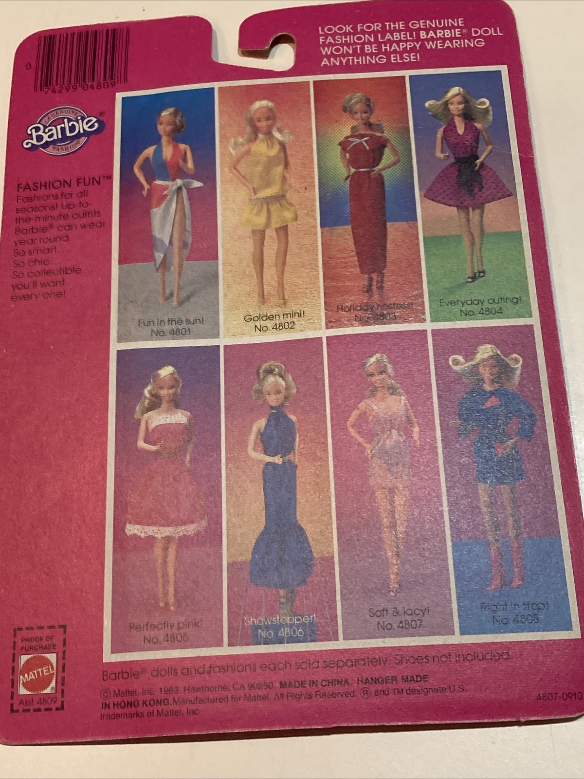 Vintage : A Genuine Barbie Fashion : Fashion fun showstopper Mattel ...