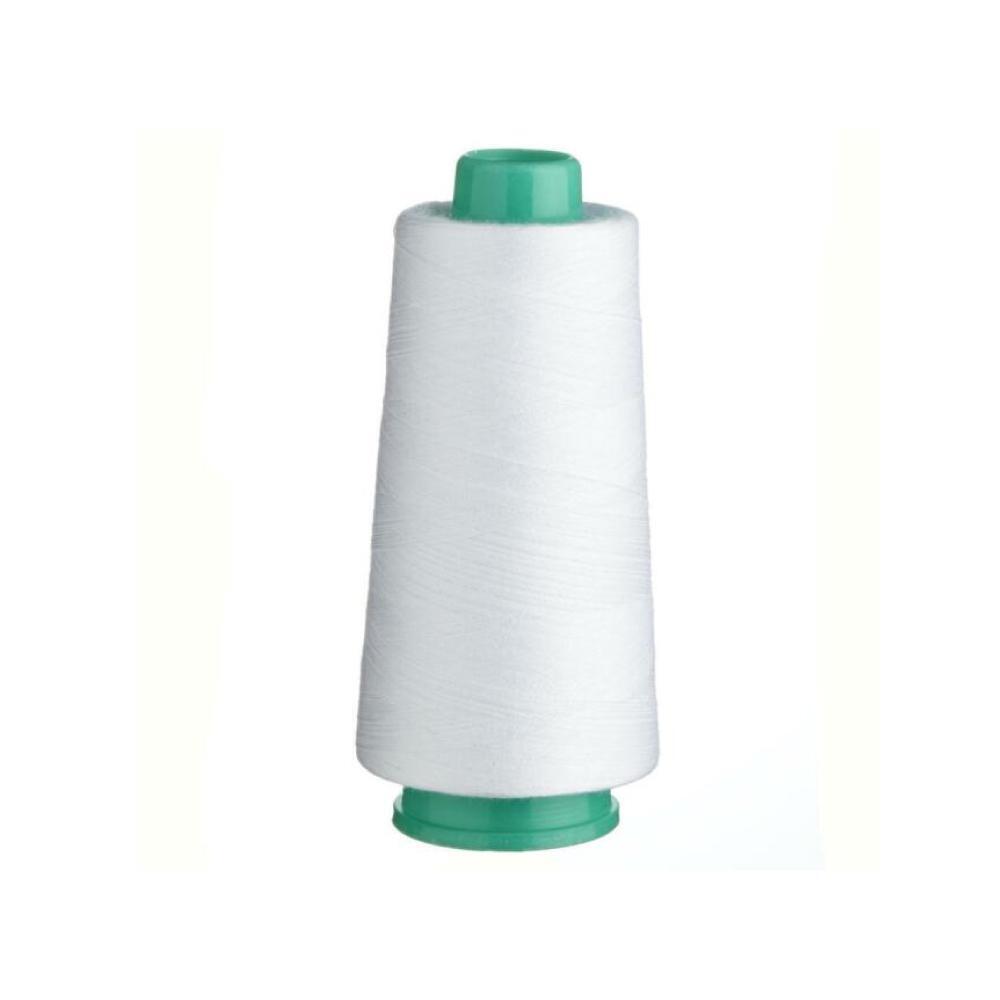 White Overlocking Thread 2000m Polyester Birch Overlocker Cone Spool ...