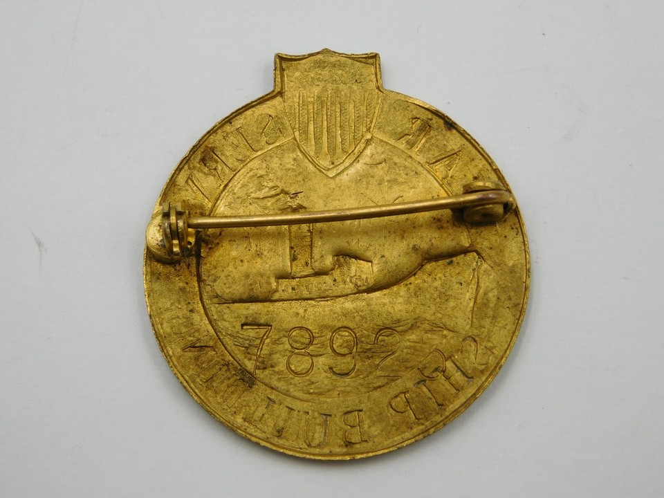 WWI US War Service Ship Building Employee Badge Serial Number 78923 | eBay