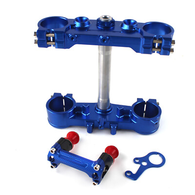 Upper/Lower Triple Tree Clamps Steering Stem Handlebar Riser Mount Fits ...