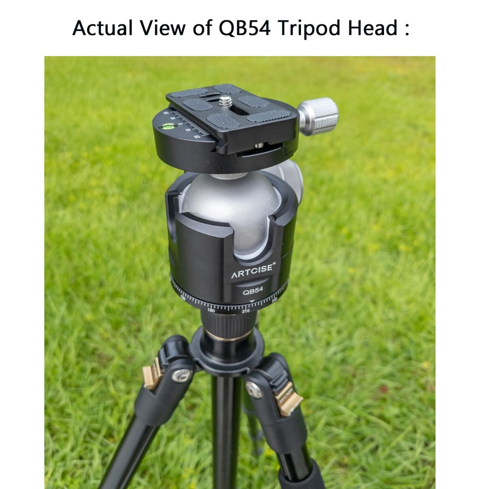 ARTCISE QB54 54mm Low Profile Ball Head CNC Panoramic Heavy duty tripod ...