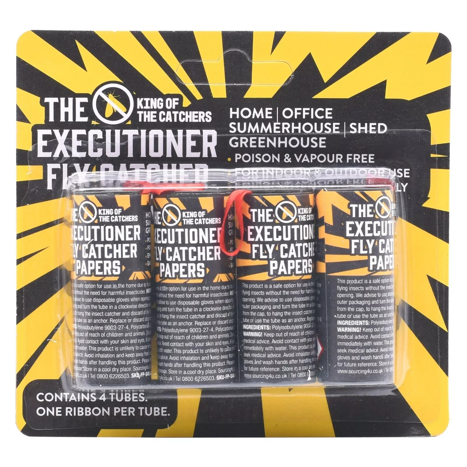 Fly Catcher Insect Trap Killer Bug Flies Wasp Sticky Paper Strong Glue ...