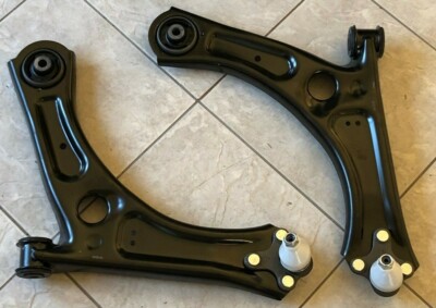 VW CADDY DIESEL 10-15 FRONT 2 WISHBONE SUSPENSION ARMS BUSHES & BALL ...