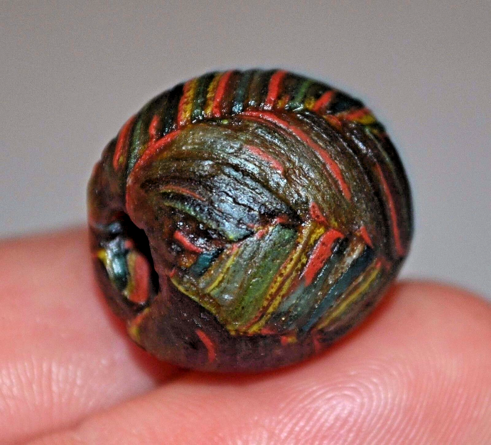 Ancient Medieval Islamic Fustat Fused Rod Morphia / Morfia Glass Bead ...