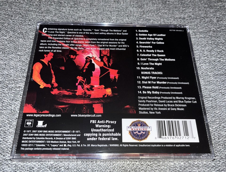 Spectres by Blue Oyster Cult (New CD)⭐️Buy Any 3 Get 1 Free⭐️ ...