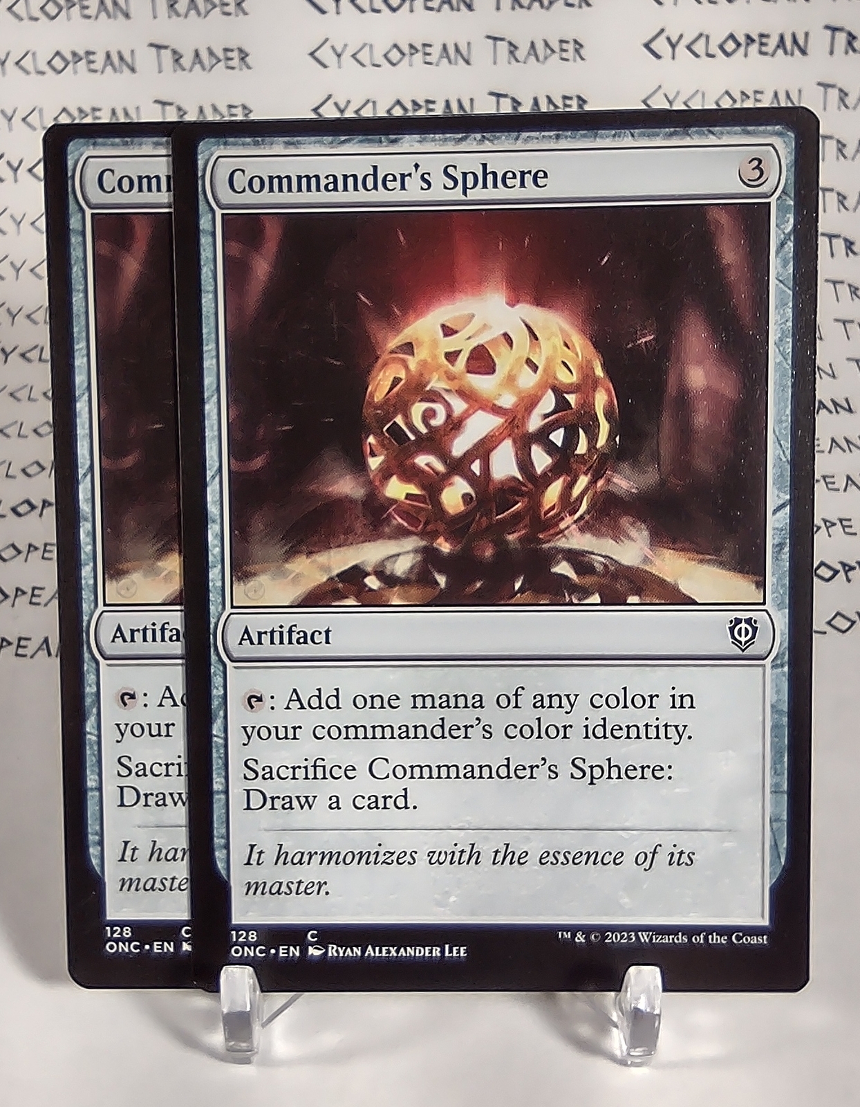 COMMANDER'S SPHERE mtg OFFCENTER Error Commander Phyrexia 1 Common Miscut | eBay