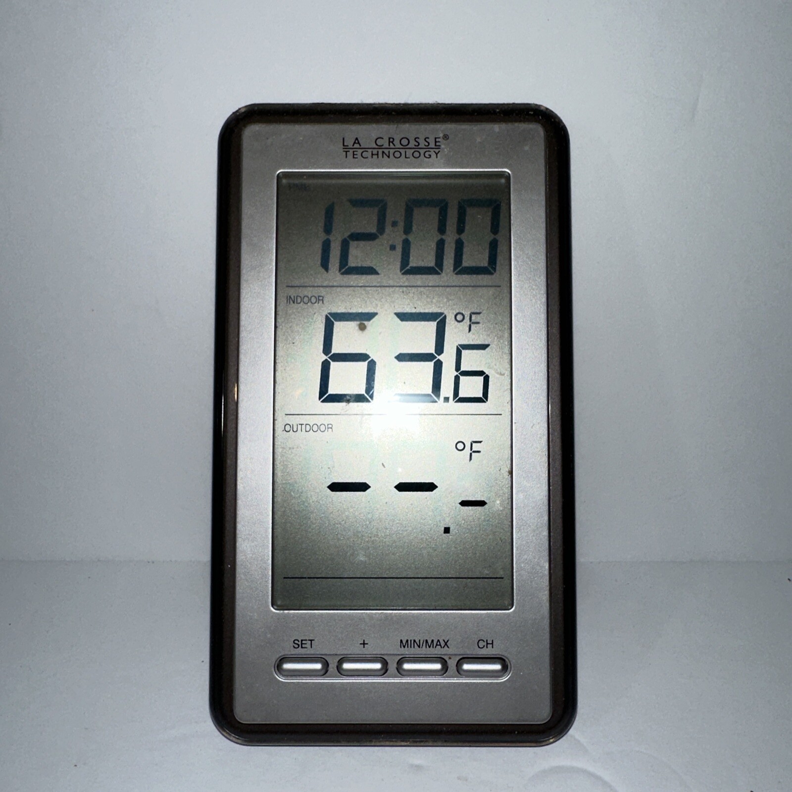 La Crosse Portable Digital Weather Display WS-9160U-IT Silver Digital ...