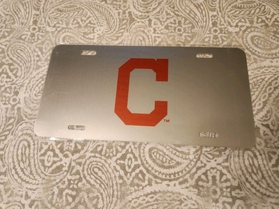 Cleveland Indians Baseball MLB Metal Novelty License Plate Silver 6x12 ...