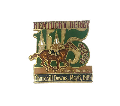 115 Kentucky Derby Lapel Pin Churchill Downs May 6 1989 Horse Racing ...