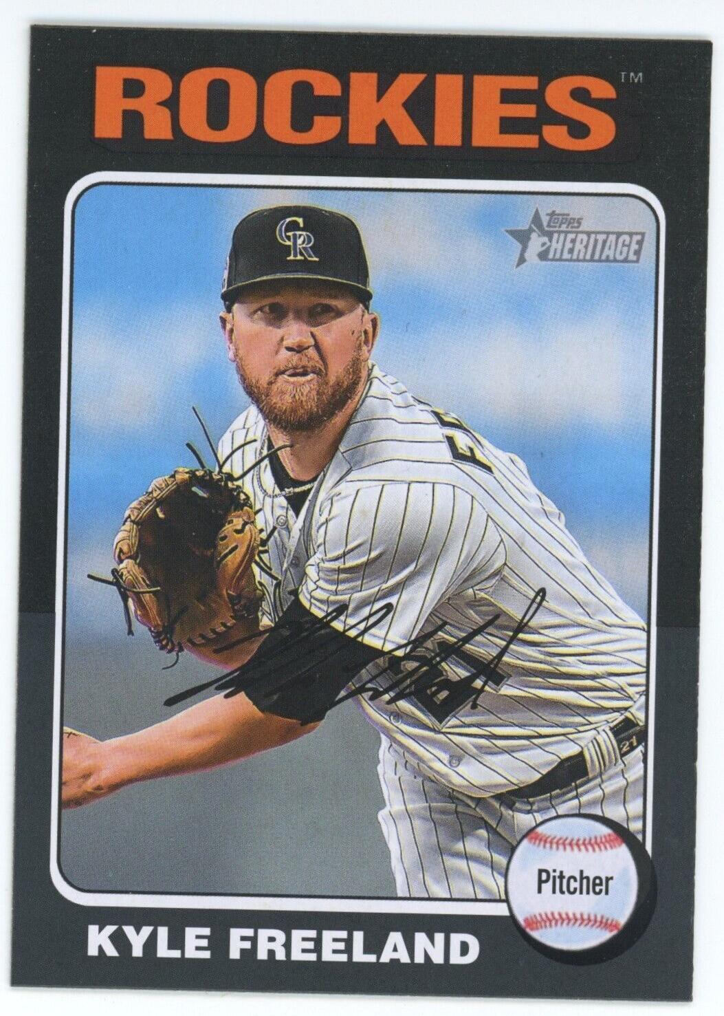 2024 Topps Heritage - Short Print Kyle Freeland #31 Black Border "White ...