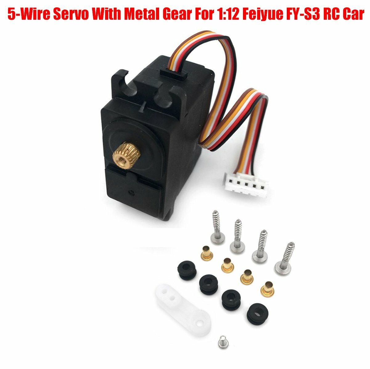 5-Wire Servo With Metal Gear Car Part For 1:12 Feiyue FY-S3 SUBO SB1513 ...