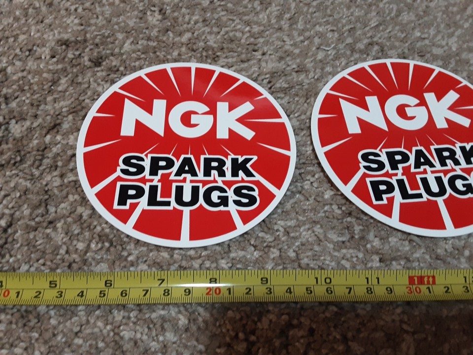 NGK Spark Plugs Racing Decals Stickers 5" NHRA Nascar Hot Rod PDRA ...