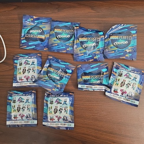 Dude Perfect Clip Keychain Lot of 10 Cool Panda Edition 2024 SEALED New ...