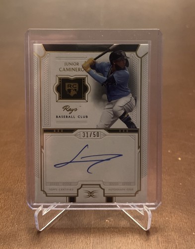 2024 Topps Definitive Junior Caminero RC Autograph 31/50 On Card Rays ...