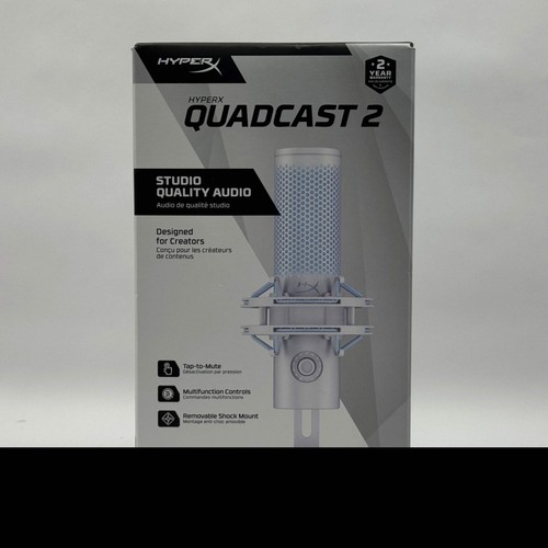 New HyperX QaudCast 2 White USB Microphone For PS4/PS5/PC | eBay
