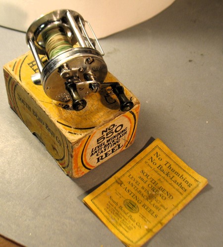 Vintage South Bend 550 Fishing Reel Anti-Back-Lash Level Winding with ...