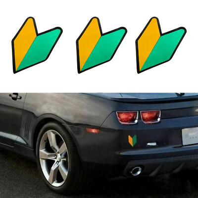 Orange/Green JDM Japan Wakaba Leaf Pre-Cut Car Bumper Body Vinyl Decal ...