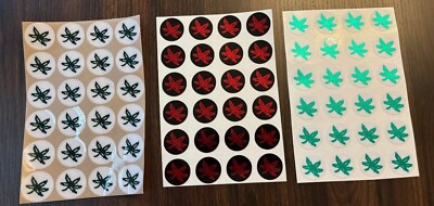 Buckeye Full Size Football Helmet Award Stickers Decals | eBay