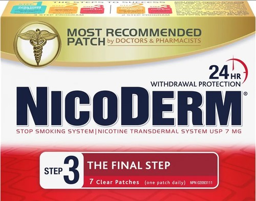 Nicoderm - Nicotine Transdermal Step 3 Patches - (Qty 7) 62600962119 | eBay