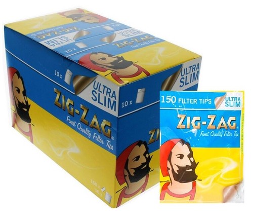 Zig Zag Ultra Slim Filter Tips - 10 Packs 1500 Cigarette Filters ...