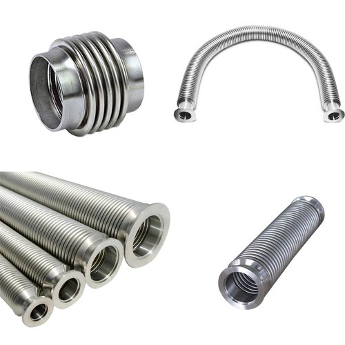 KF16 25 40 50 Flexible Vacuum Stainless Steel Hose Tube Pipe Expansion ...