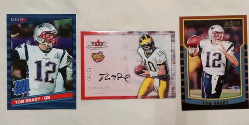 Tom Brady Rookie Cards Includes Autograph Card Lot of 3 Reprints | eBay