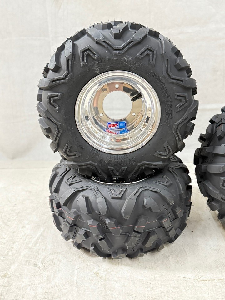 Honda ATC 70 DWT Polished Front Rear Rims 16" Sunf A051 Trails Mud ...