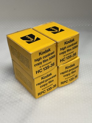 Kodak High Contrast Rapid Process Copy Film RPC 135-36 - 4 35mm Rolls ...