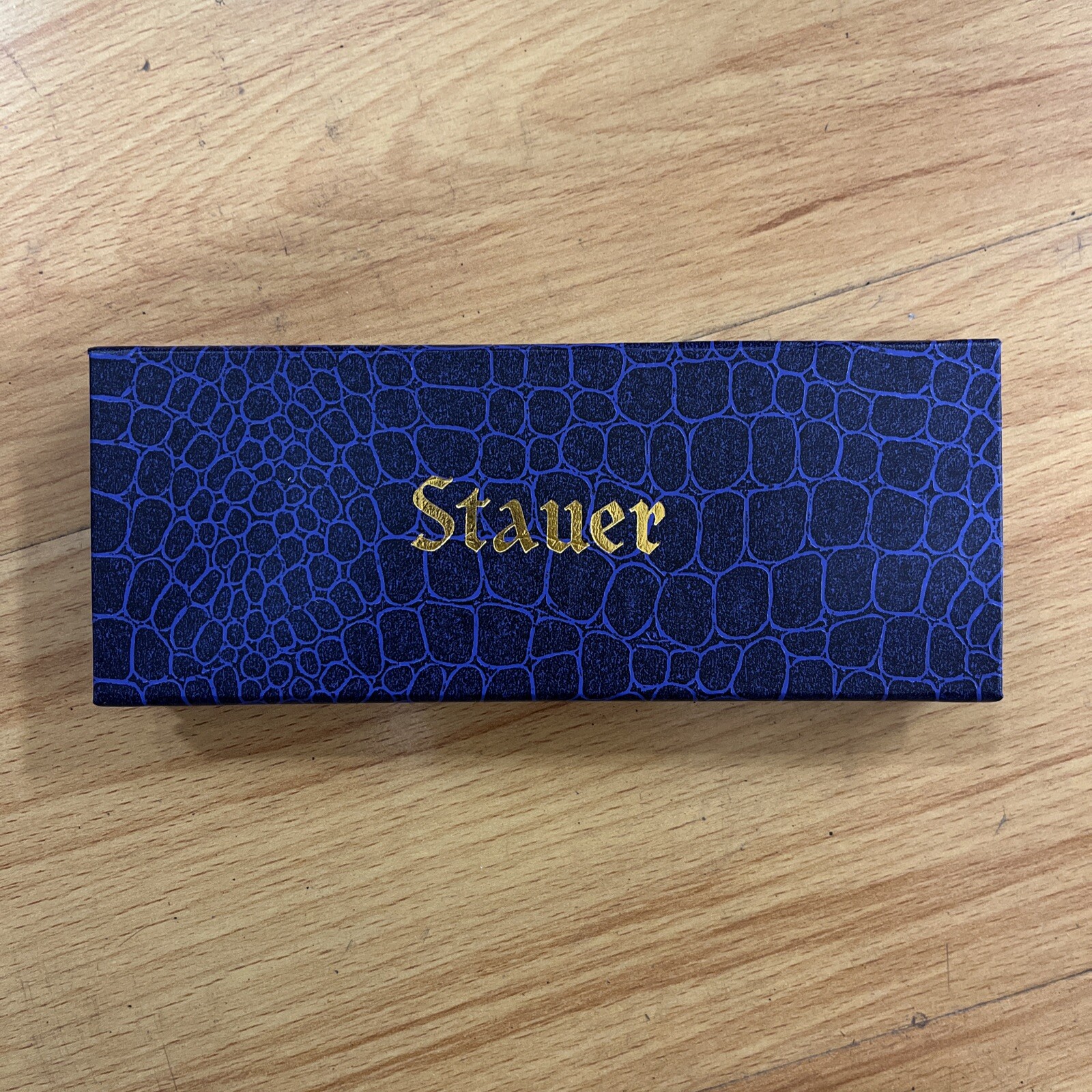 Stauer Urban Blue Dial Silver Tone Case Leather Band Mens Quartz Watch ...