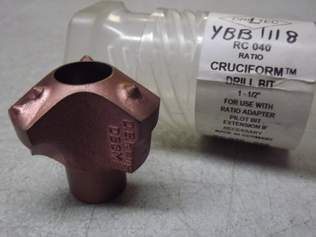 DRILTEC Cruciform Drill Bit 1-1/2" RC-040-040 to be use with RA adapter ...