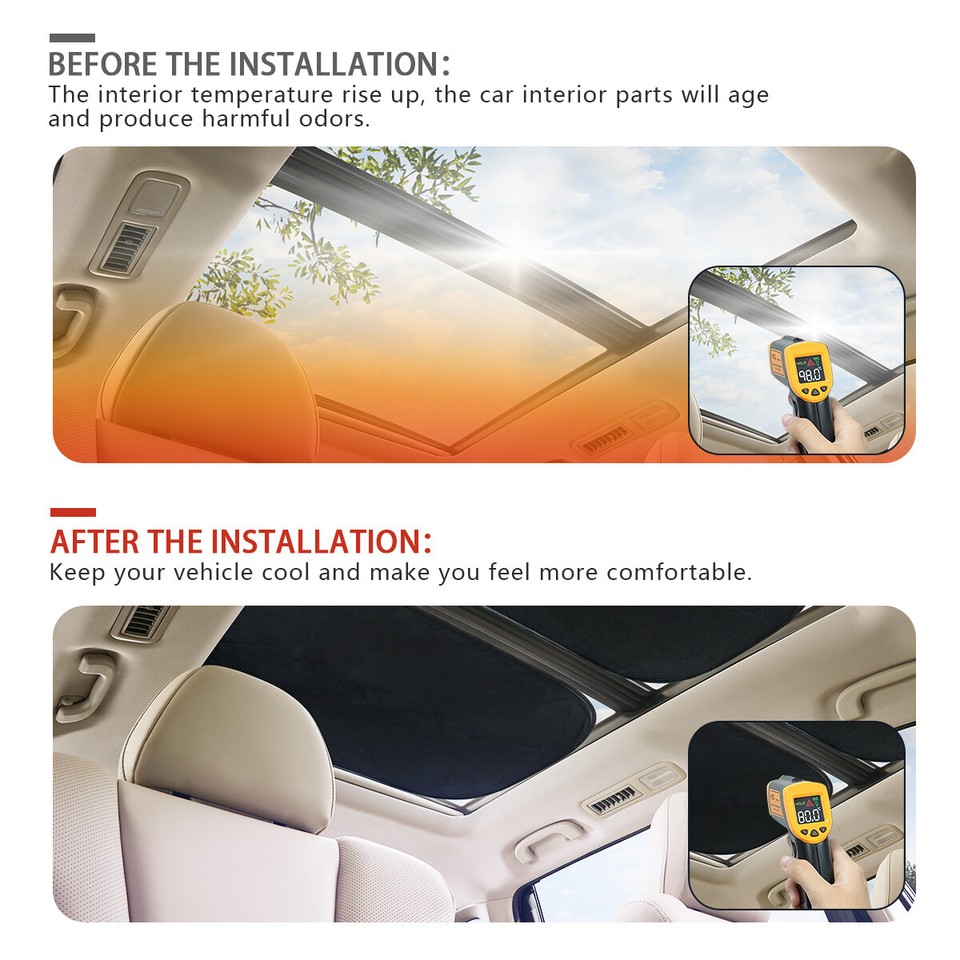 2x Car Sunroof Sun Shade Foldable Cover fits MINI Cooper R54 R55 R56 ...