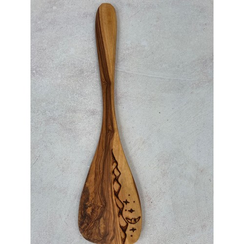 Handmade Engraved Olive Wood Spatula Sun Moon Stars Boho Cottage Gift ...