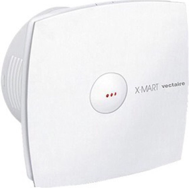 VECTAIRE X-MART XM10A Extractor Fan White 4" Bathroom Shower Wall ...