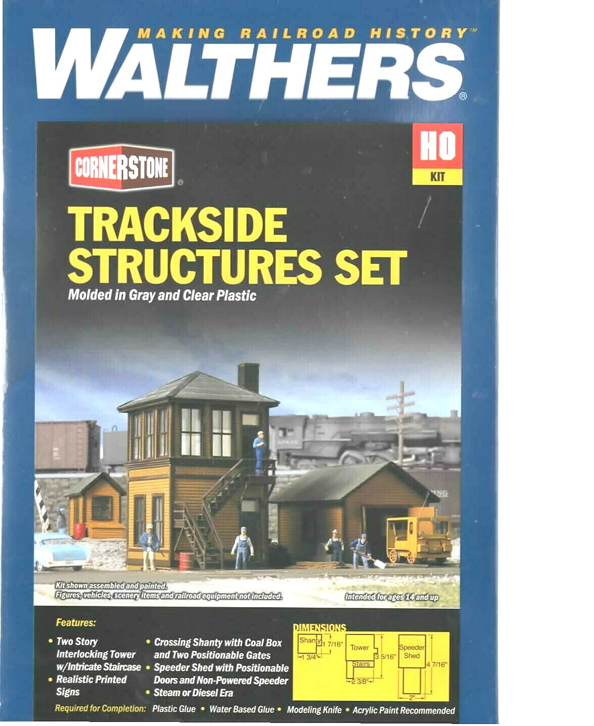 HO Scale Walthers Cornerstone 933-3530 Trackside Tower Structures Set ...